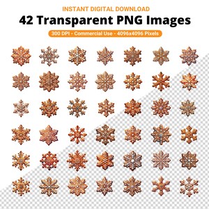 Gingerbread Snowflake Clipart Bundle, Gingerbread Cuteness, Gingerbread ...