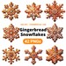 Gingerbread Snowflake Clipart Bundle, Gingerbread Cuteness, Gingerbread ...