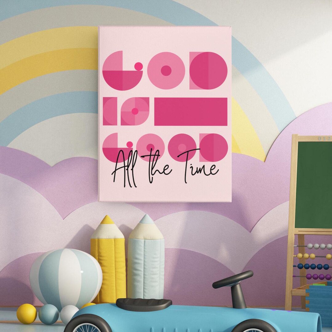 Christian Geometric Letters Digital Download, Pink God is Good All the ...