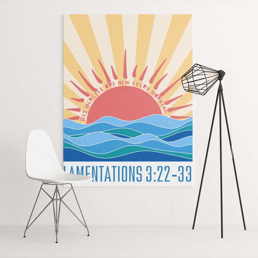 Lamentations 3:22 Bible Verse Printable Wall Art, His Mercies Are New ...