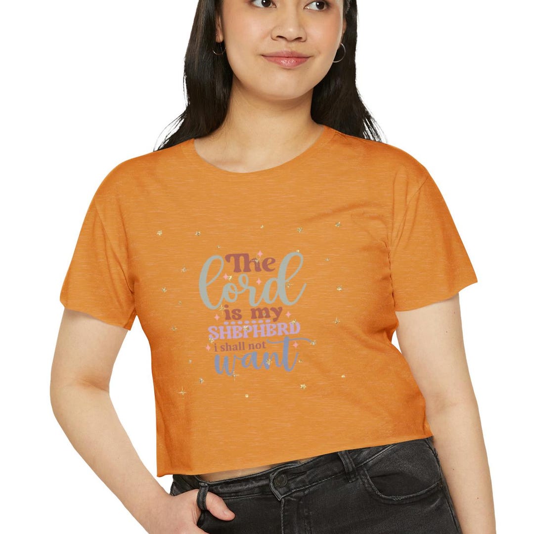 Christian Crop Top, 'the Lord is My Shepherd' Shirt, Inspirational ...