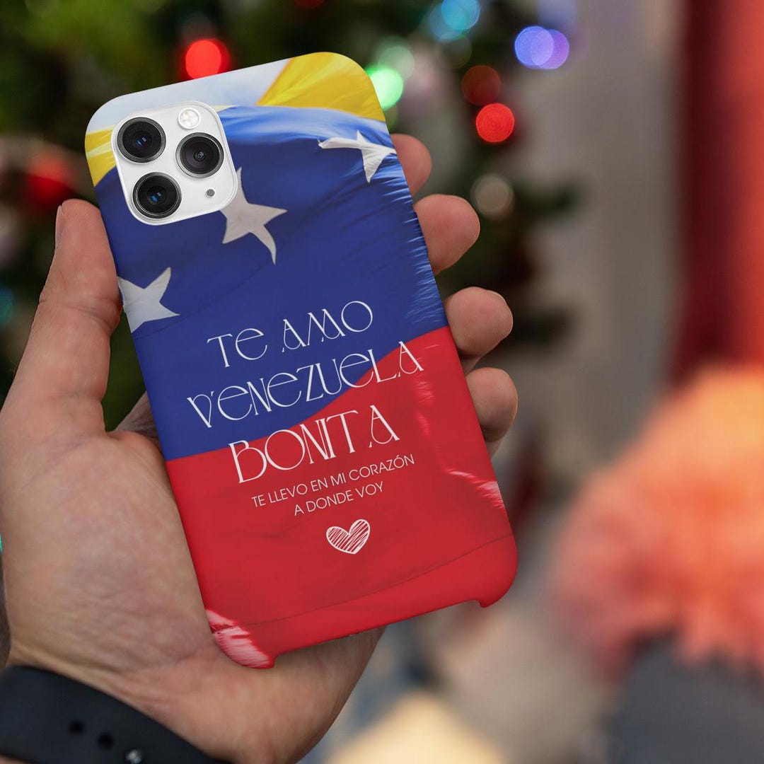 Digital Venezuela Flag Phone Case, Colorful Heart Design, Ideal for ...