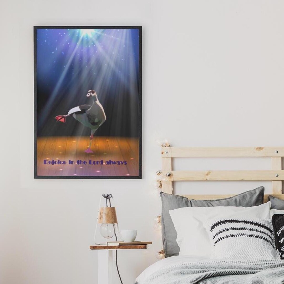 Rejoice in the Lord Wall Art Dancing Duck Art Digital Download Animated ...