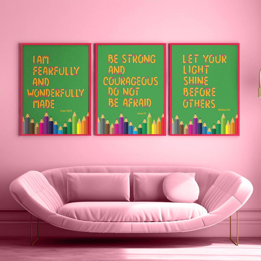 Scripture Posters BUNDLE, Kids Bible Verses, Printable Wall Art, Sunday ...