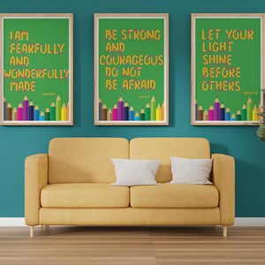 Scripture Posters BUNDLE, Kids Bible Verses, Printable Wall Art, Sunday ...