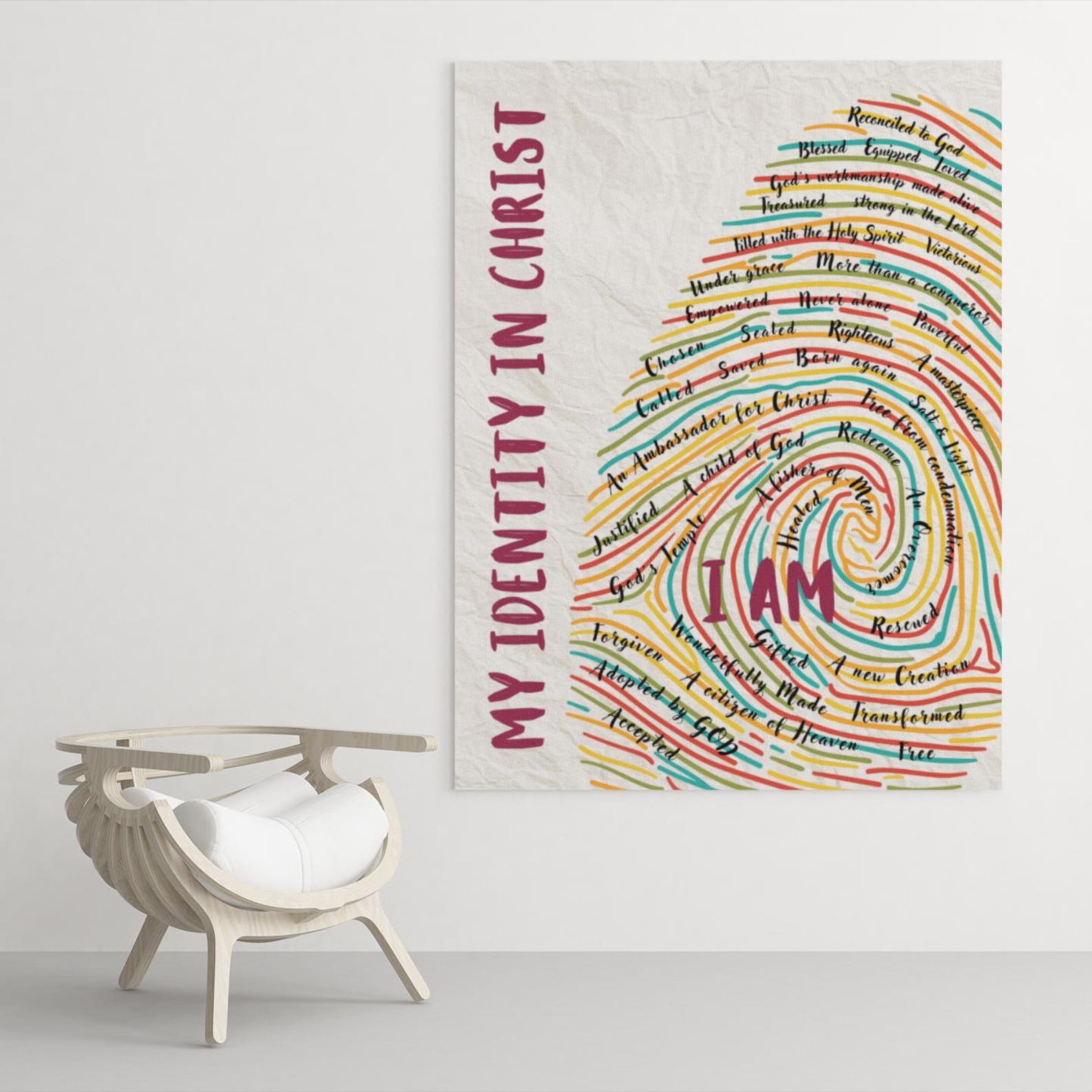 Identity in Christ DIGITAL Thumbprint DOWNLOAD, Biblical Affirmation ...