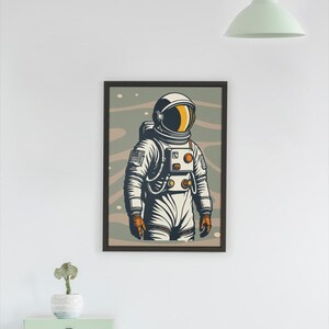 Astronaut Poster Print, Spaceman Printable Wall Art, Digital Download ...