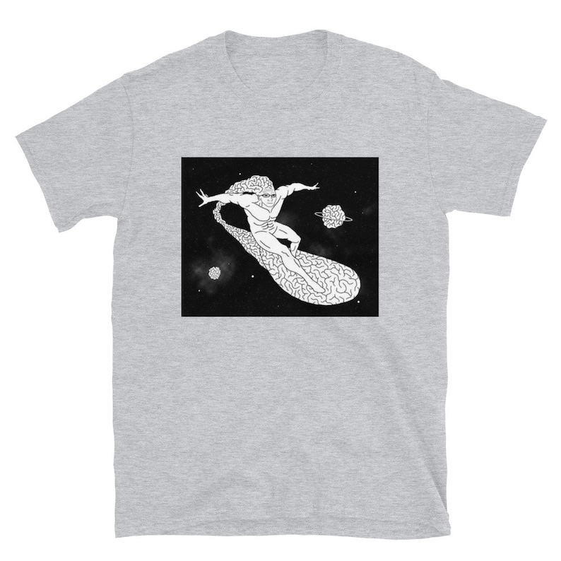 Big Brain Silver Surfer Wojak Meme T-shirt - Etsy