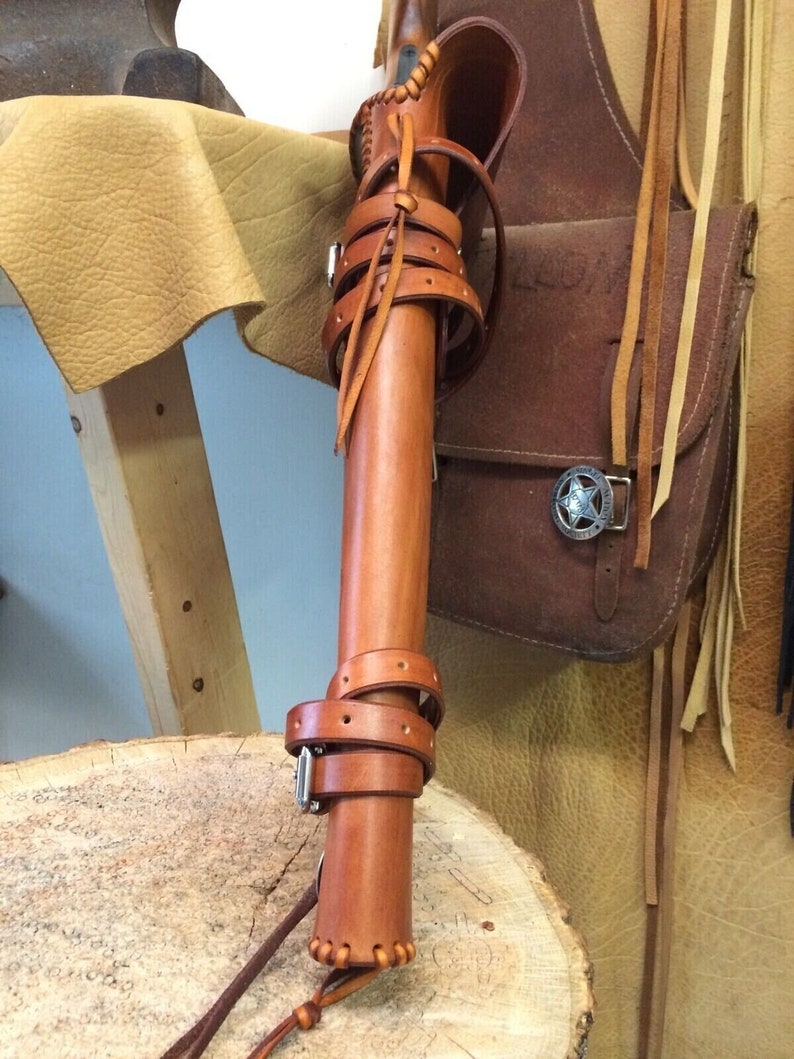 Handmade Leather Usa Rossi Ranch Hand Leather Scabbard Holster Loop ...