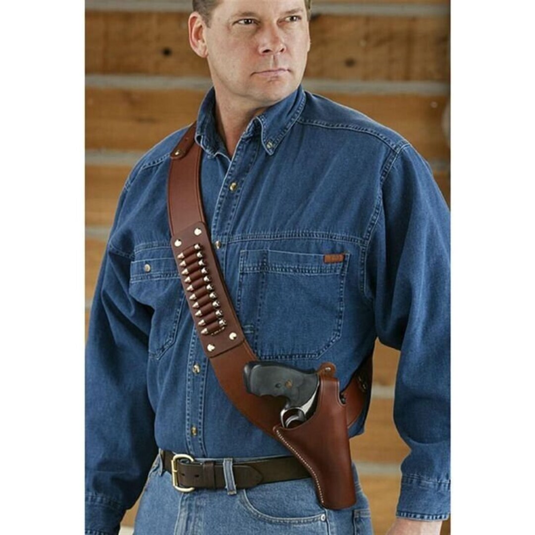 Chest Cross Body Leather Holster for .38/356/22/45/44 Fit Holster ...