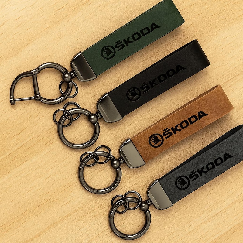 Skoda Key Case Leather - Etsy UK