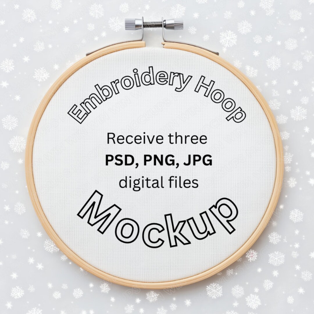 Embroidery Hoop Mockup, Embroider Mockup, Stitch Mock-up, Sewing Mockup ...