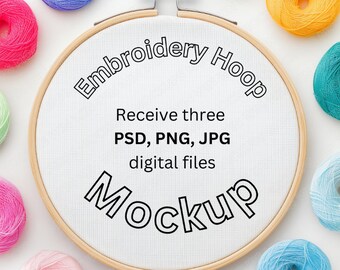 Embroidery Hoop Mockup, Embroider Mockup, Stitch Mockup, Sewing Mockup ...