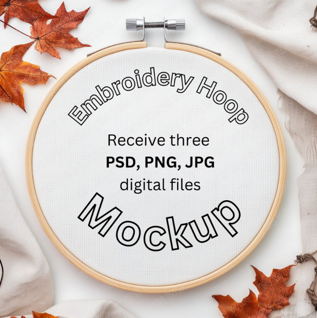 Embroidery Hoop Mockup, Embroider Mockup, Stitch Mock-up, Sewing Mockup ...