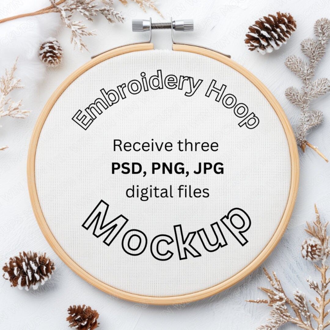 Embroidery Hoop Mockup, Embroider Mockup, Stitch Mock-up, Sewing Mockup, Minimalist Mockup ...