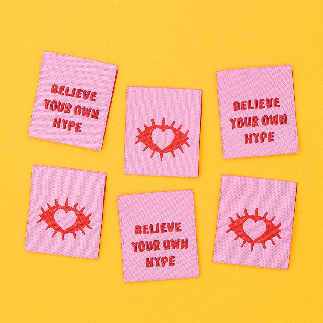 Believe Your Own Hype Woven Labels - Sewing Gift - 6 Pack - Etsy