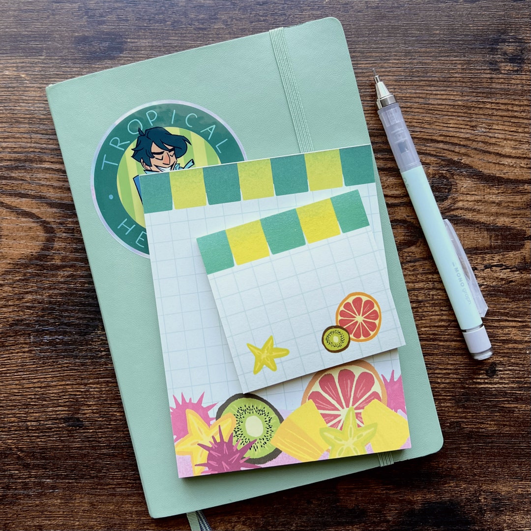 3" Fruit Stand Sticky Note Pad - 25 Sheets - Etsy
