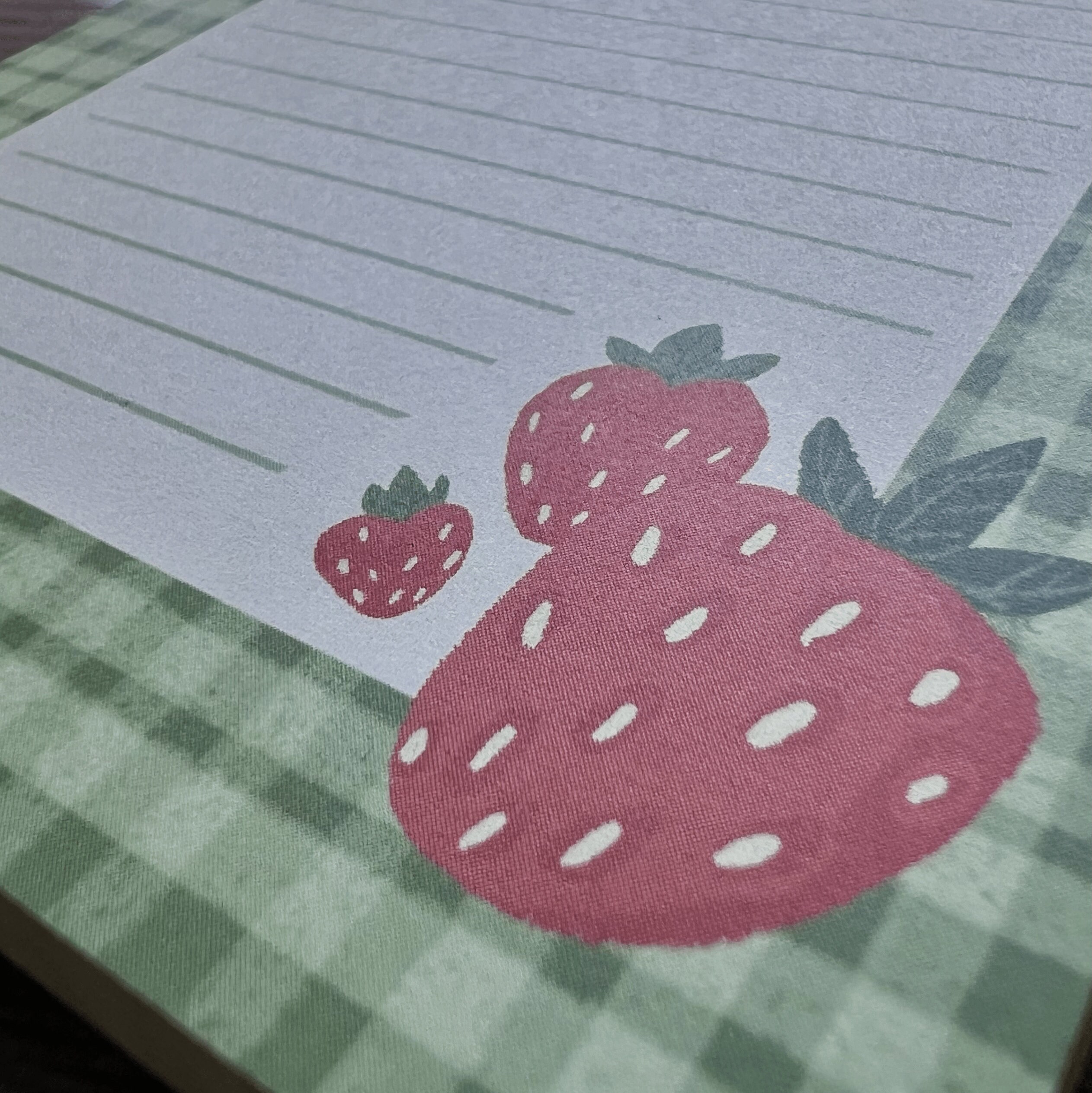 Medium Strawberry Notepad 5x4 50 Sheets - Etsy