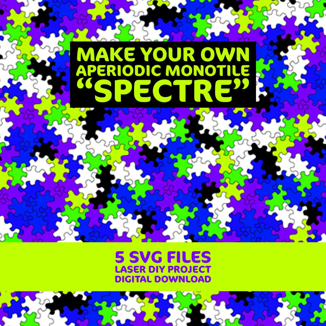 Spectre Chiral Aperiodic Monotile SVG Bundle, 3 Sizes, A4 Cutting Area ...