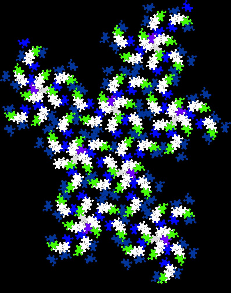 Spectre Chiral Aperiodic Monotile SVG Bundle, 3 Sizes, A4 Cutting Area ...