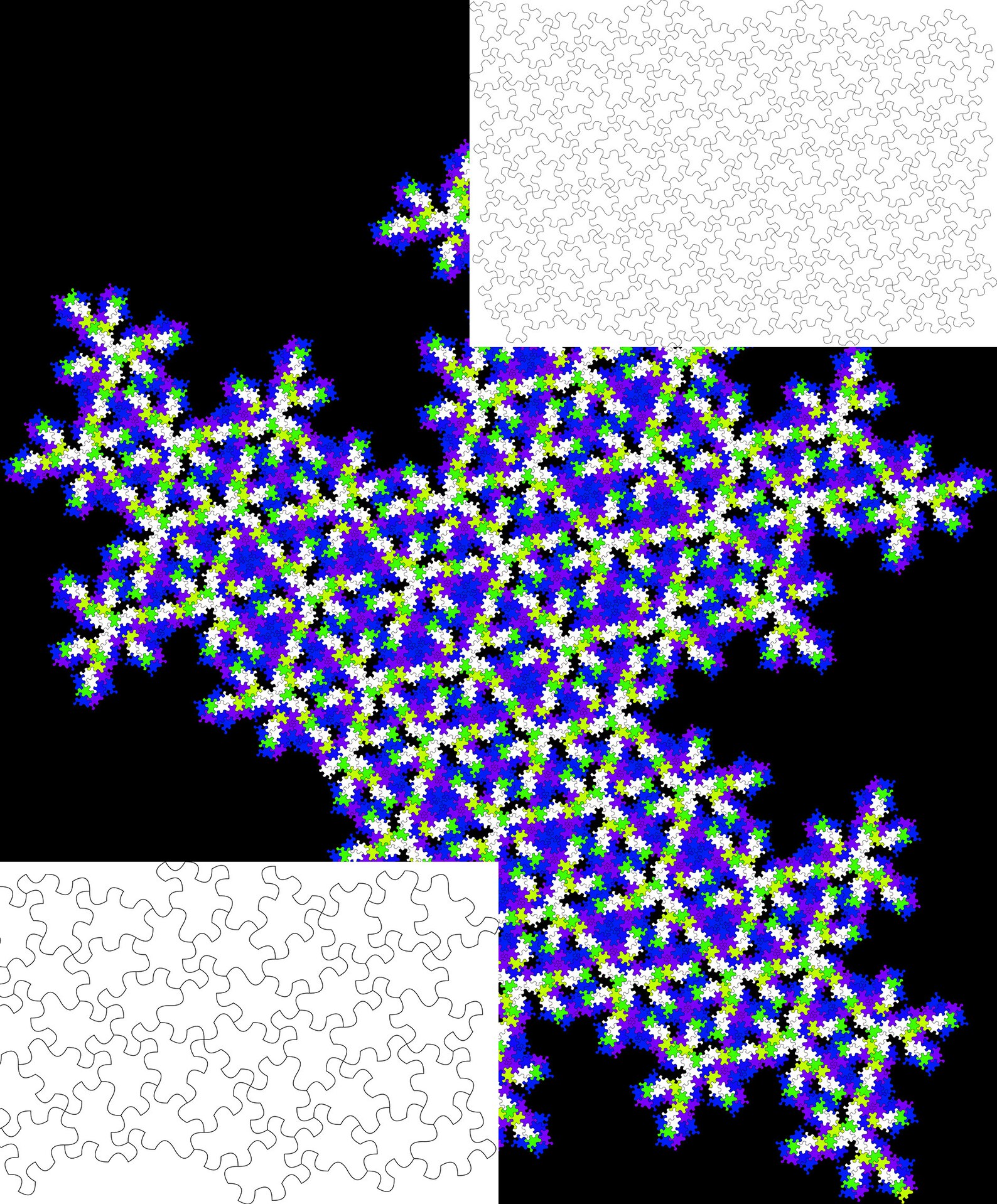 Spectre Chiral Aperiodic Monotile SVG Bundle, 3 Sizes, A4 Cutting Area ...