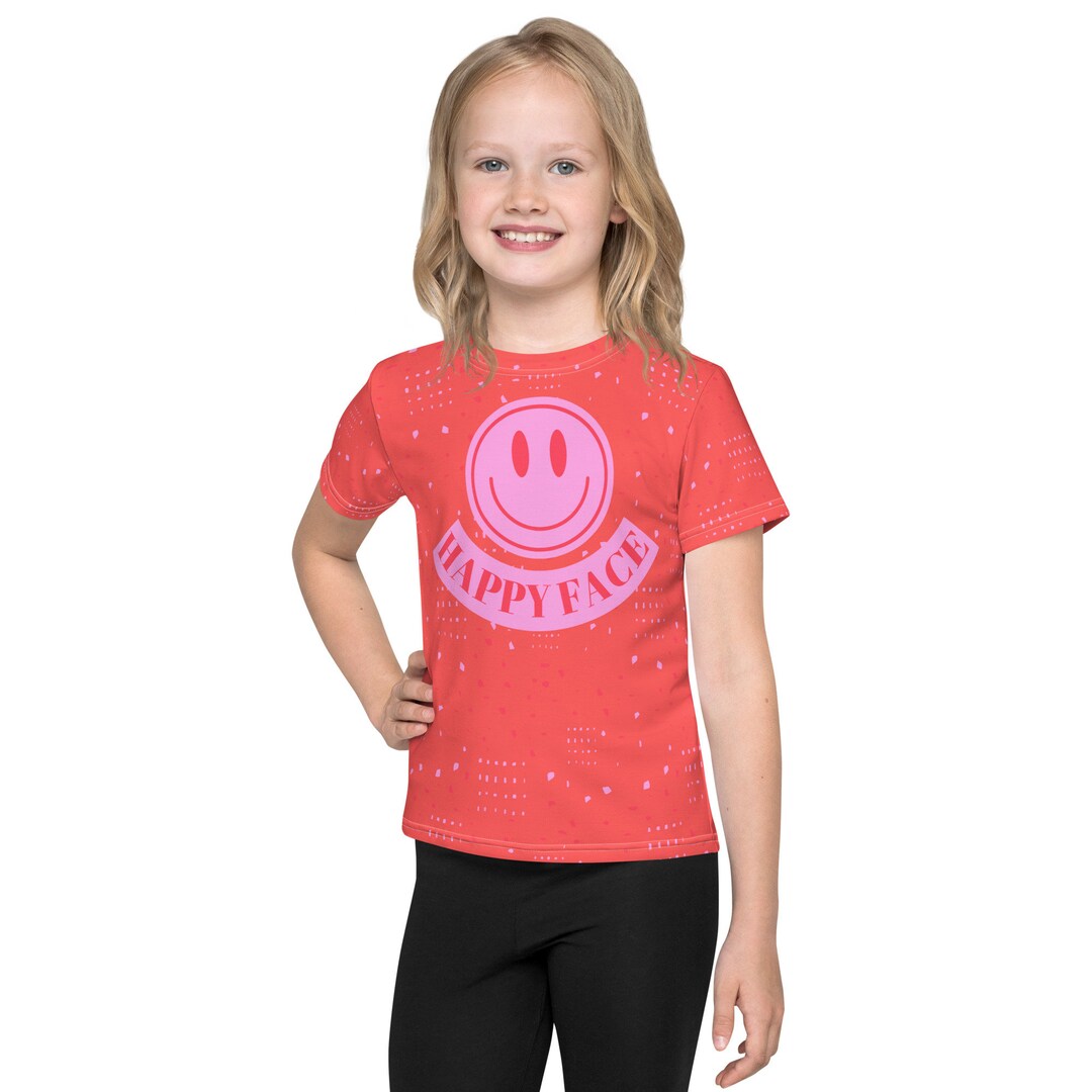 Happy Face Shirt, Smiley Face Shirt, Kids Crew Neck T-shirt - Etsy