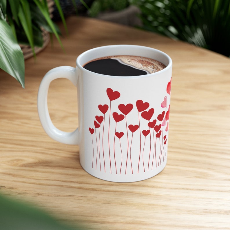 Heart Design Coffee/tea Mug - Handcrafted Ceramic Cup for Love and Warmth - Etsy