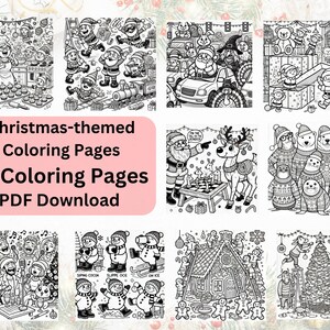 Festive Christmas Coloring Pages | Fun Holiday Scenes With Santa, Elves ...