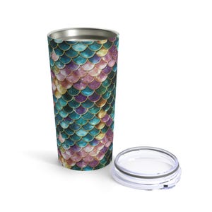 Mermaid Scales 20 Oz Insulated Tumbler. Mermaidcore Gift. Jewel-toned ...