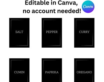 Fully Editable and Printable Spice Label Template Simple and Minimalist ...