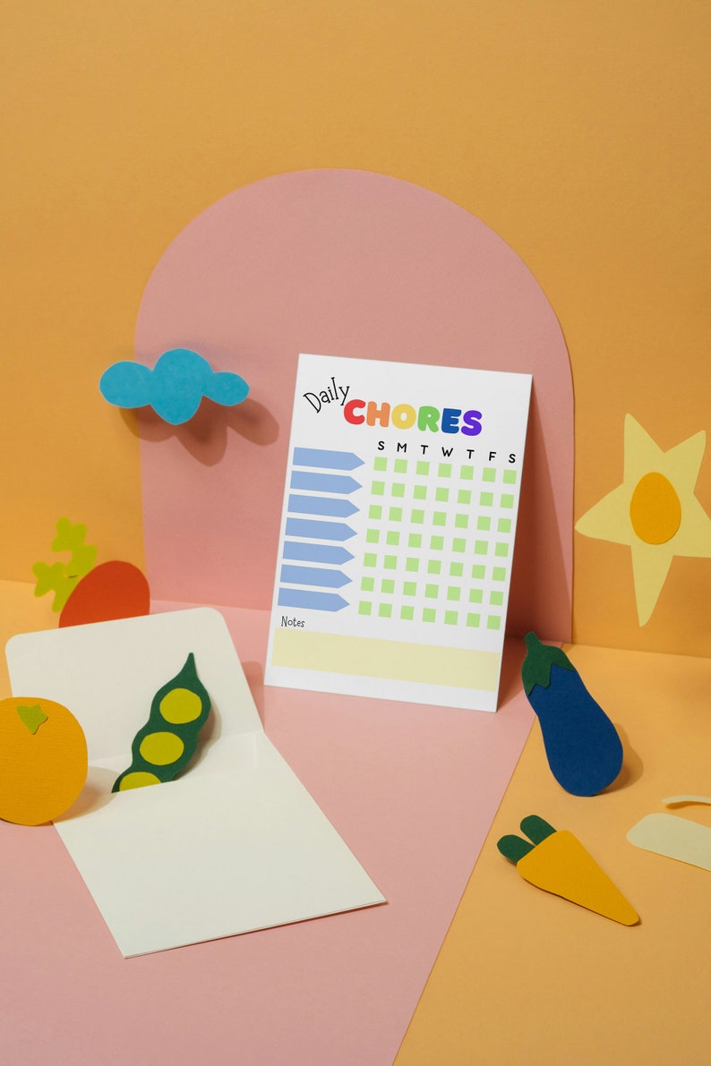 Printable Chore Chart - Daily Chore Checklist for Kids - Purchase ...