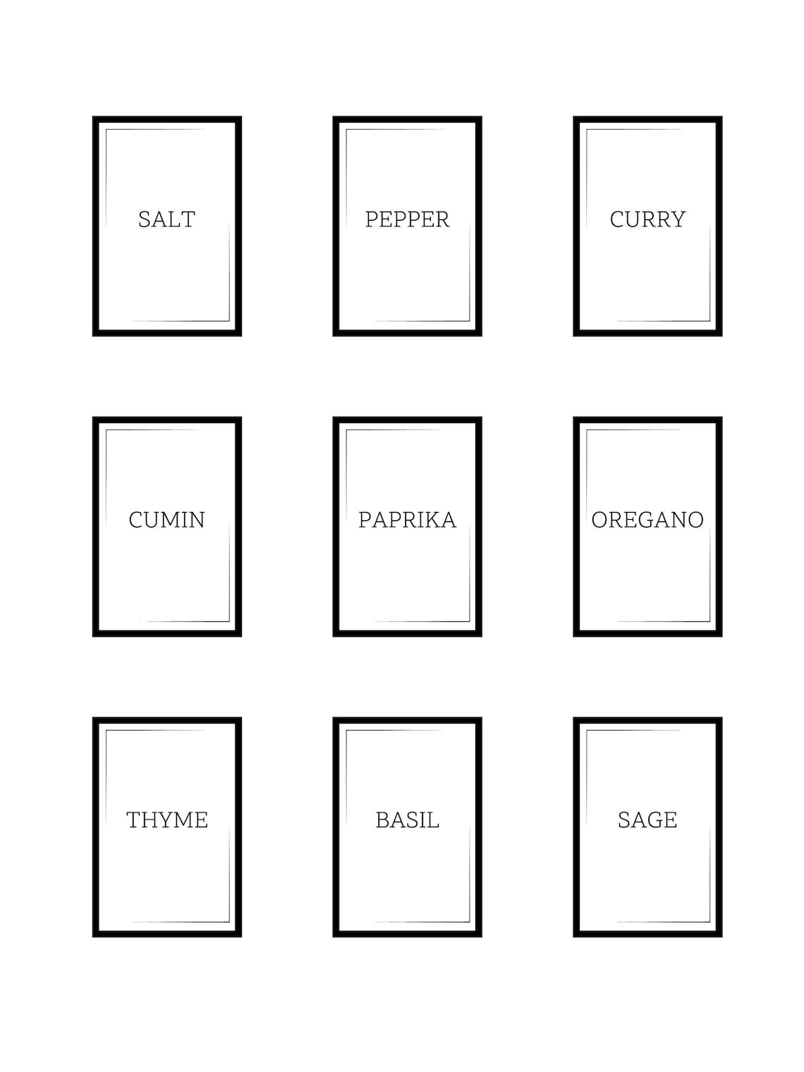 Fully Editable and Printable Spice Label Template - Simple and ...