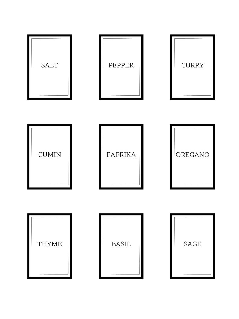 Fully Editable and Printable Spice Label Template - Simple and ...