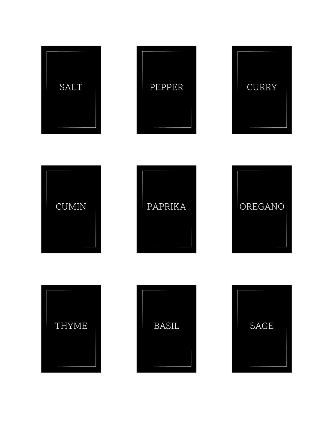 Minimalist Spice Label Template – Editable in Canva (digital Download ...