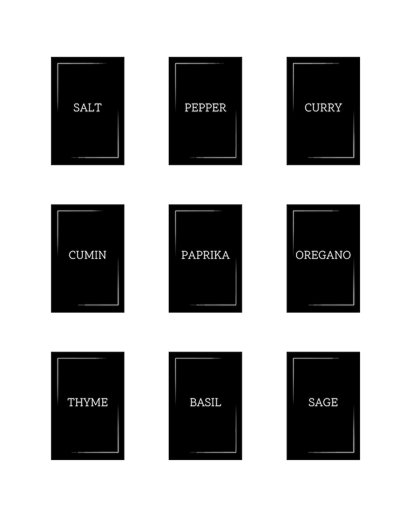 Fully Editable and Printable Spice Label Template Simple and Minimalist ...