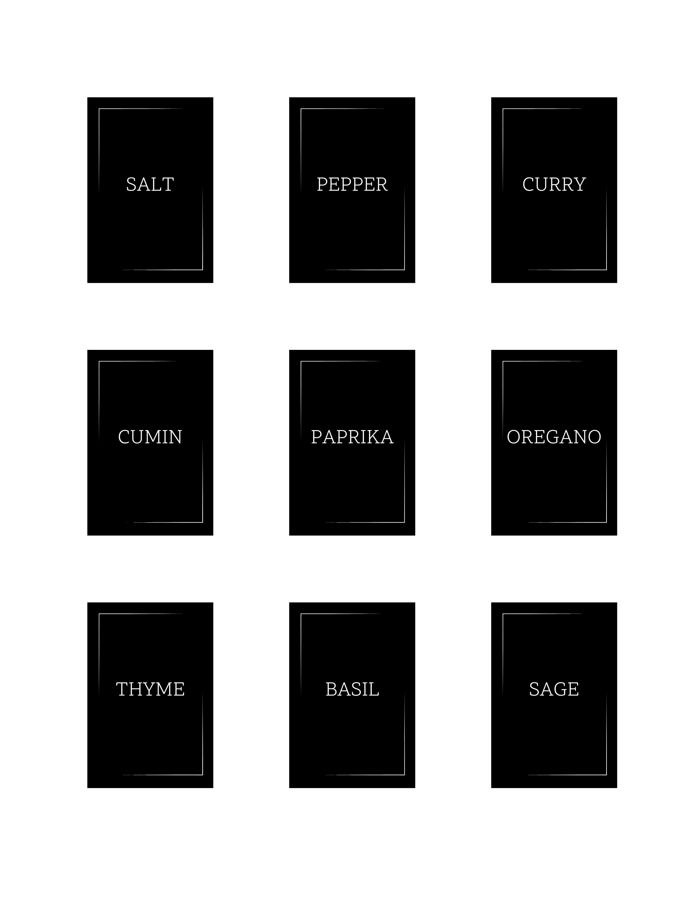 Fully Editable and Printable Spice Label Template Simple and Minimalist ...