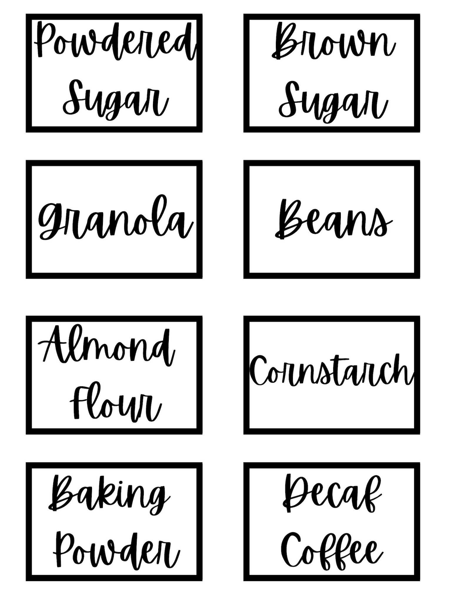 Pantry Labels - Print at Home - Simplistic and Clean Kitchen ...
