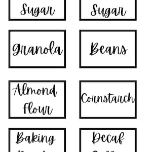 Pantry Labels - Print at Home - Simplistic and Clean Kitchen ...
