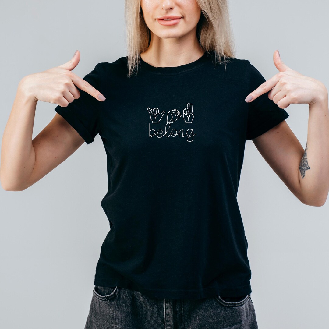 You Belong Sign Language Iron-on Decal Perfect for T-shirts, Hoodies ...