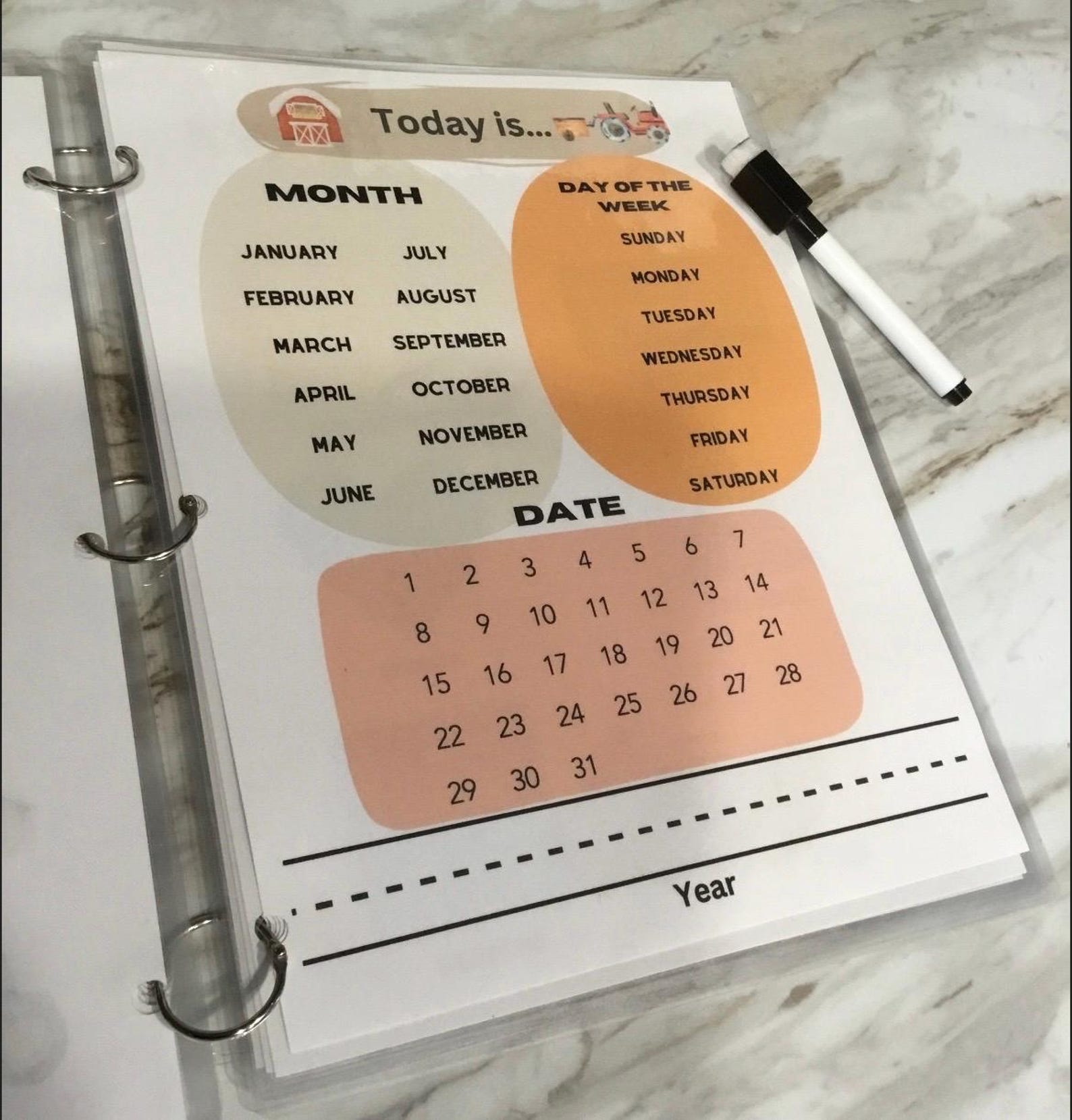 Morning Menu Physical Book Personalized, Busy Book for Preschool ...