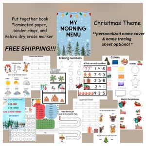 Morning Menu Physical Book Personalized, Busy Book for Preschool ...