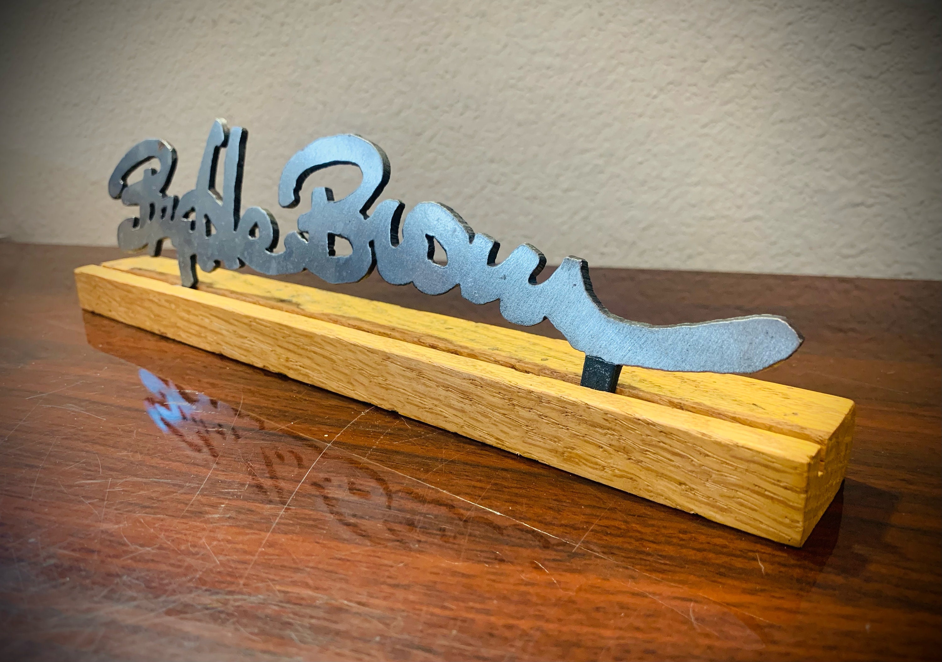 Custom Metal Signature Name Plate - Etsy