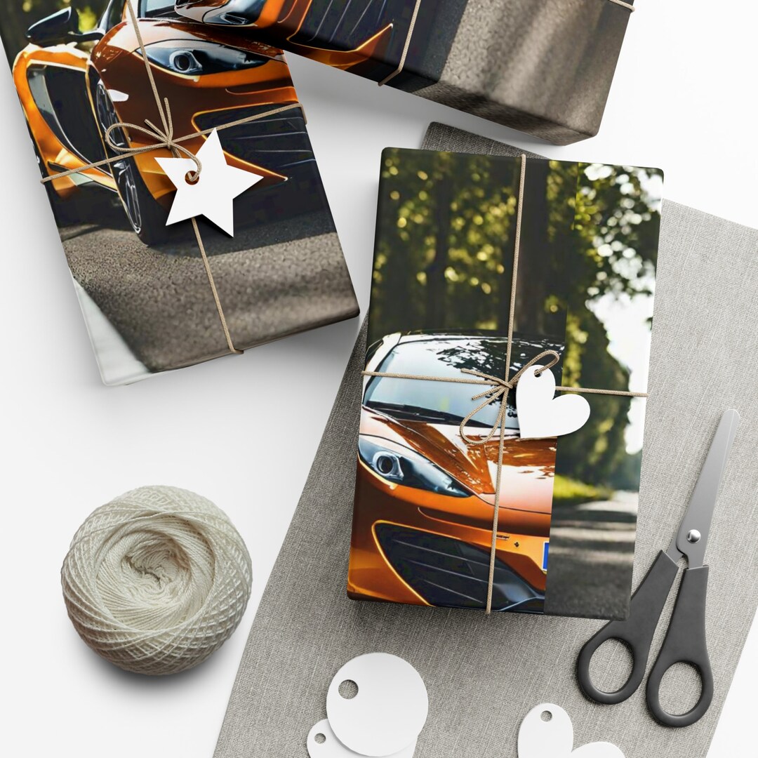 Car Gift Wrap Mclaren Car Gift Wrap Christmas Gift Wrap Holiday Gift ...