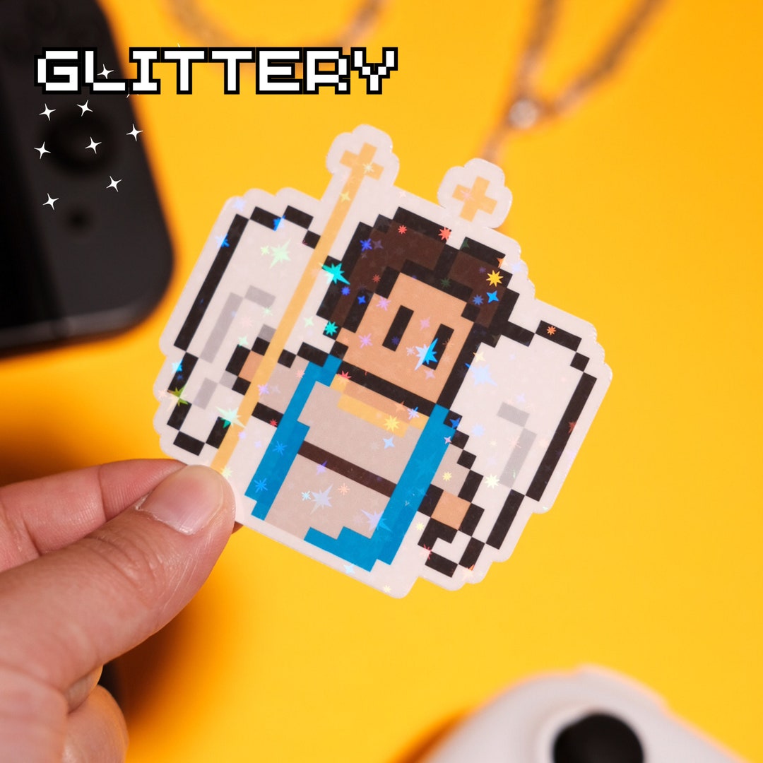 Glittery St. Raphael the Archangel Video Game Sticker - Etsy