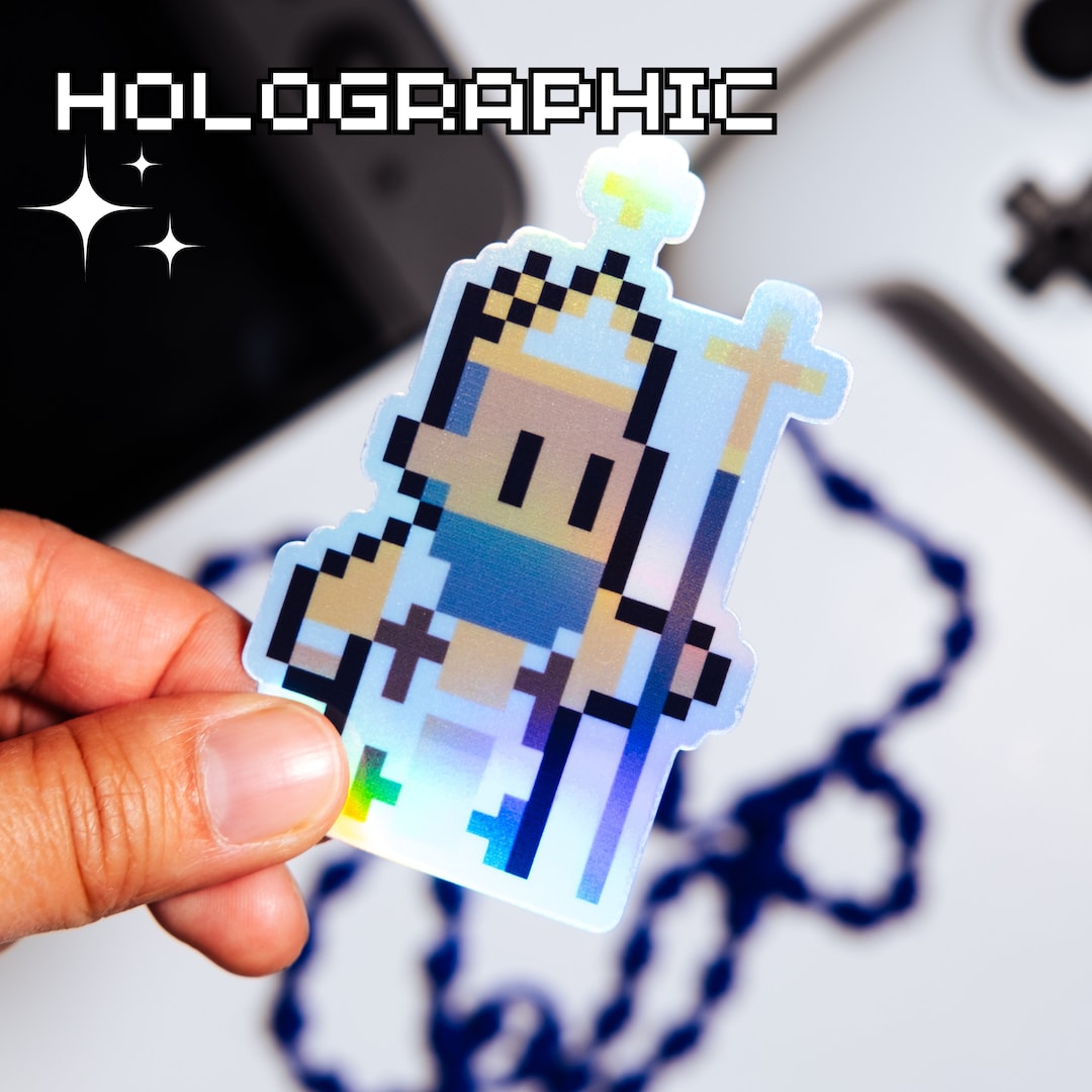 Holographic St. Ambrose Video Game Sticker - Etsy