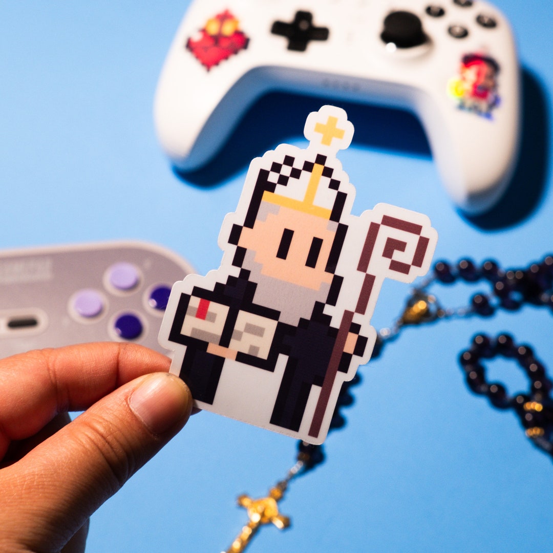 St. Albert the Great Retro Video Game Sticker - Etsy