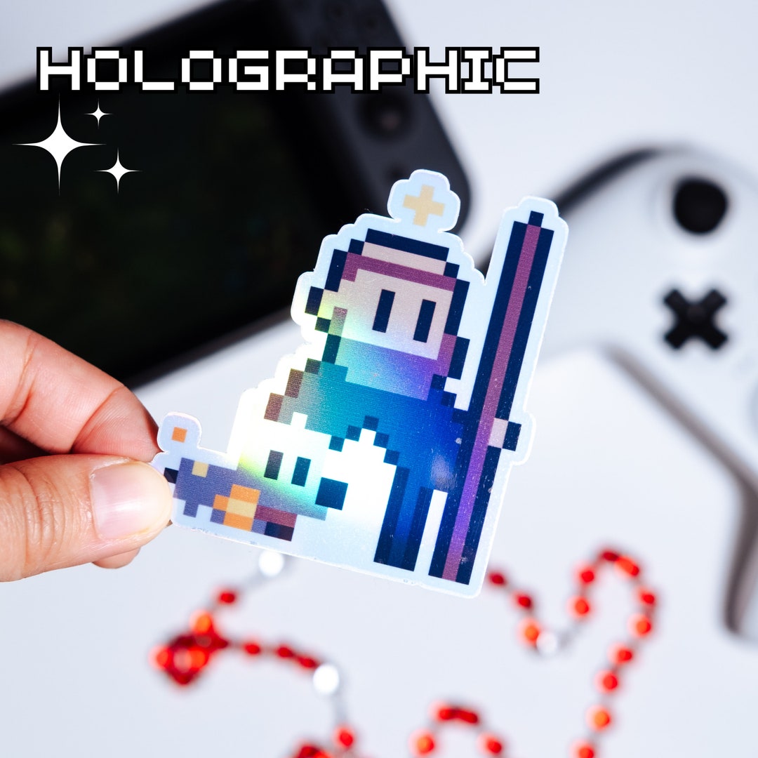 Holographic St. Dominic O.P. Video Game Sticker - Etsy