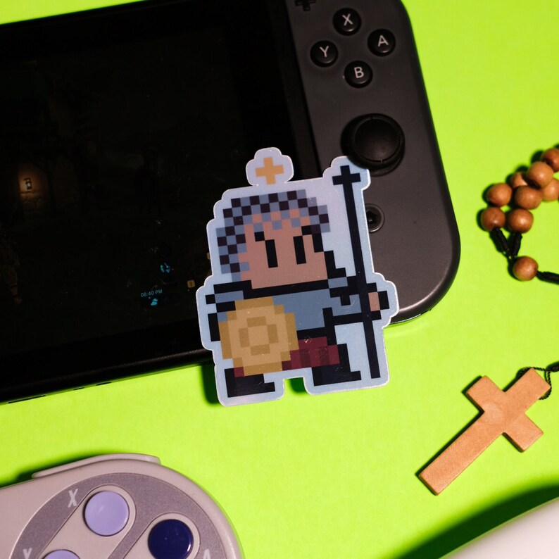 Holographic St. Joan of Arc Video Game Sticker - Etsy