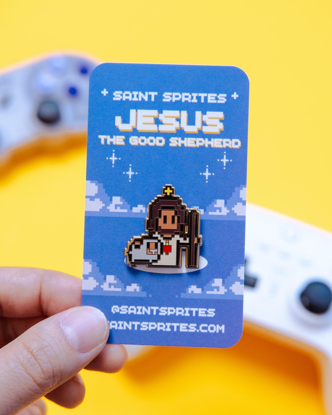 Jesus the Good Shepherd Retro Video Game Enamel Pin - Etsy