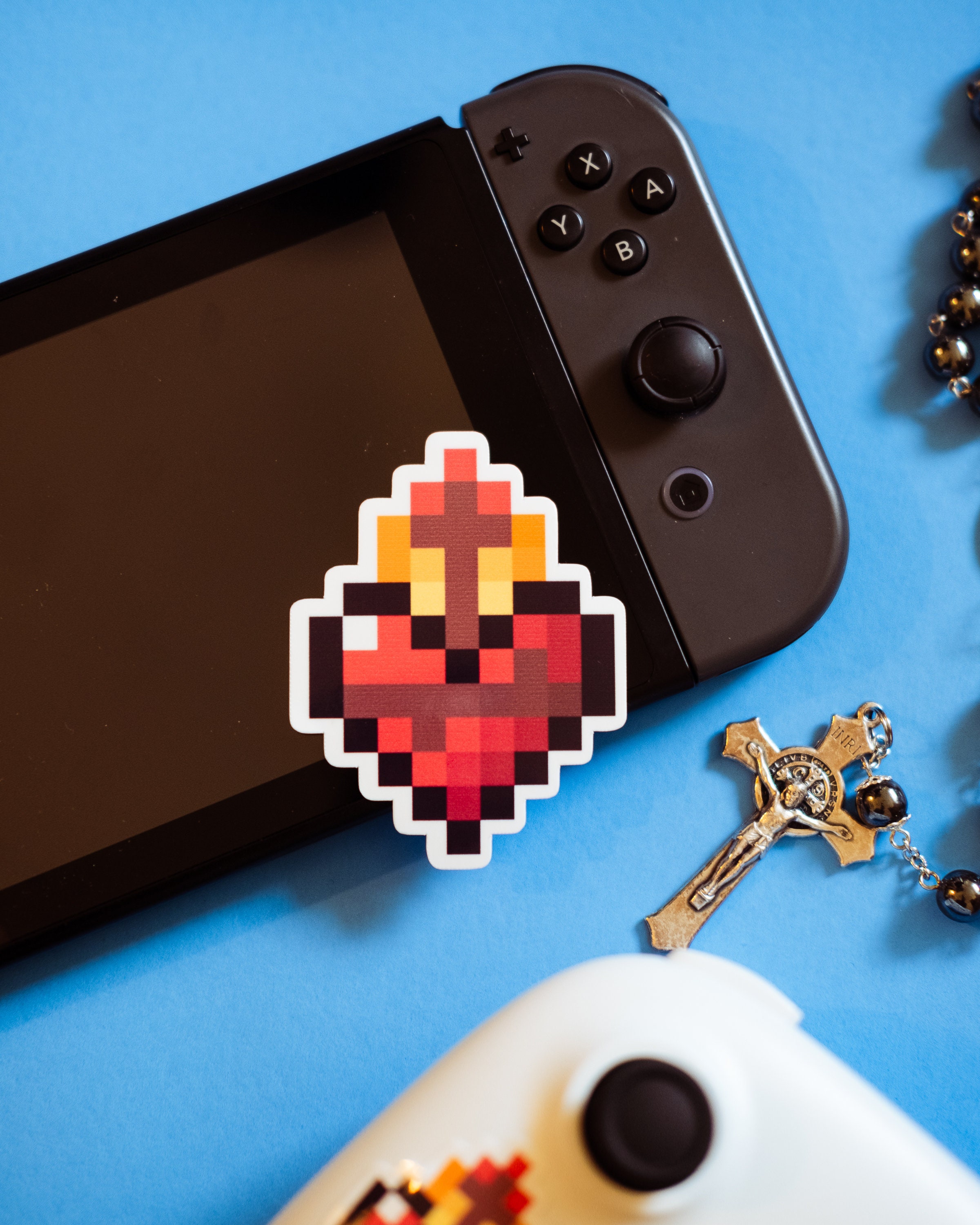Sacred Heart of Jesus Video Game Sticker - Etsy